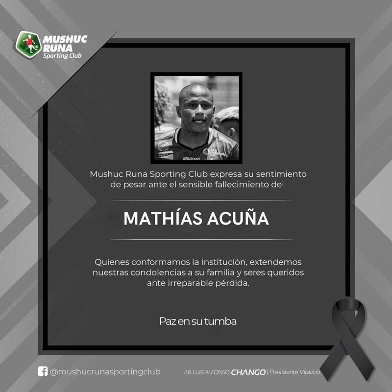 Muere Mathías Acuña, futbolista de 32 años: ‘Nos llevamos la sorpresa ...